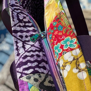 Patchwork Tote Bag, Crazy Quilt Tote Bag, Zipper Tote Bag - Etsy