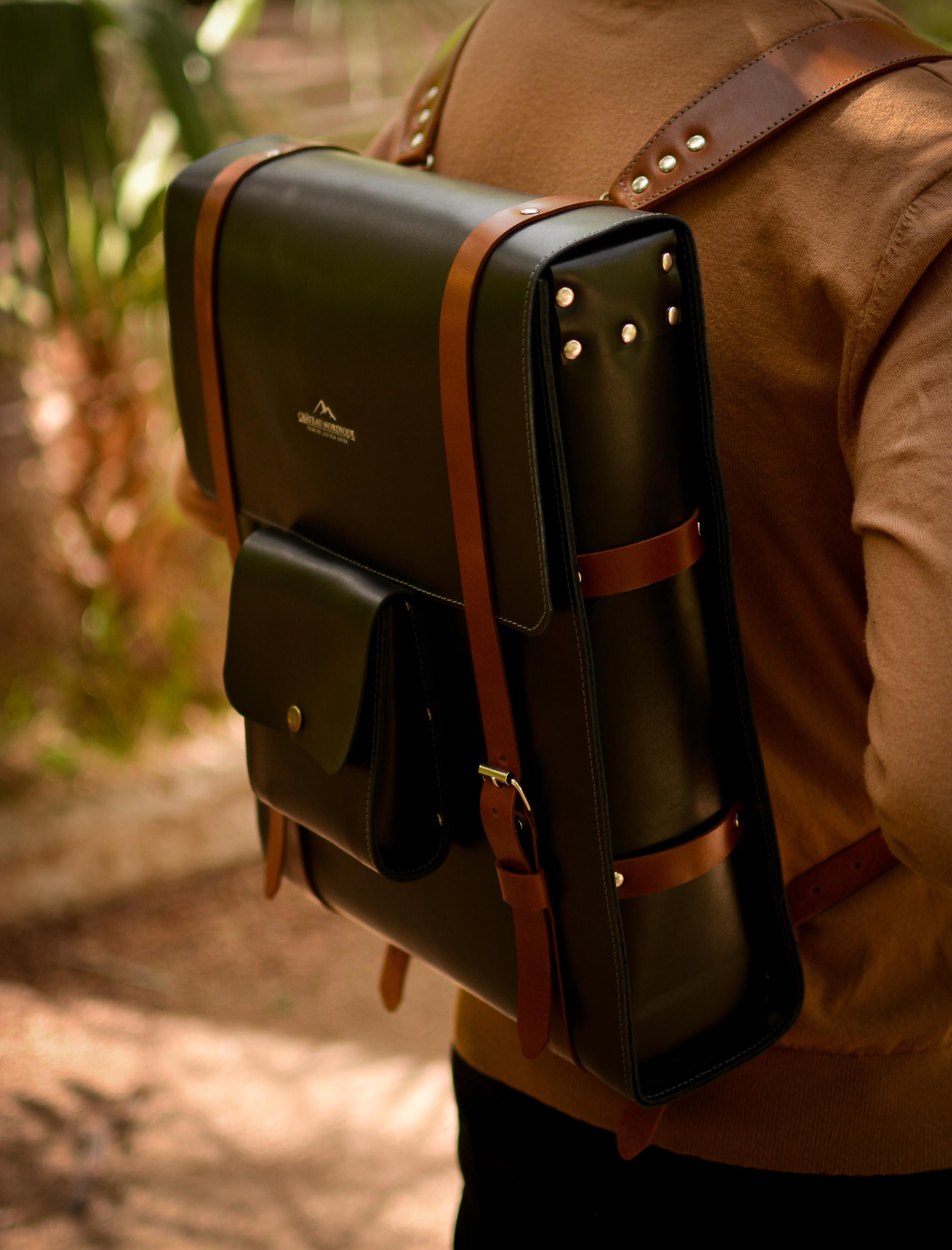 Japanese Style Leather Backpack, Structured and Tough - Etsy