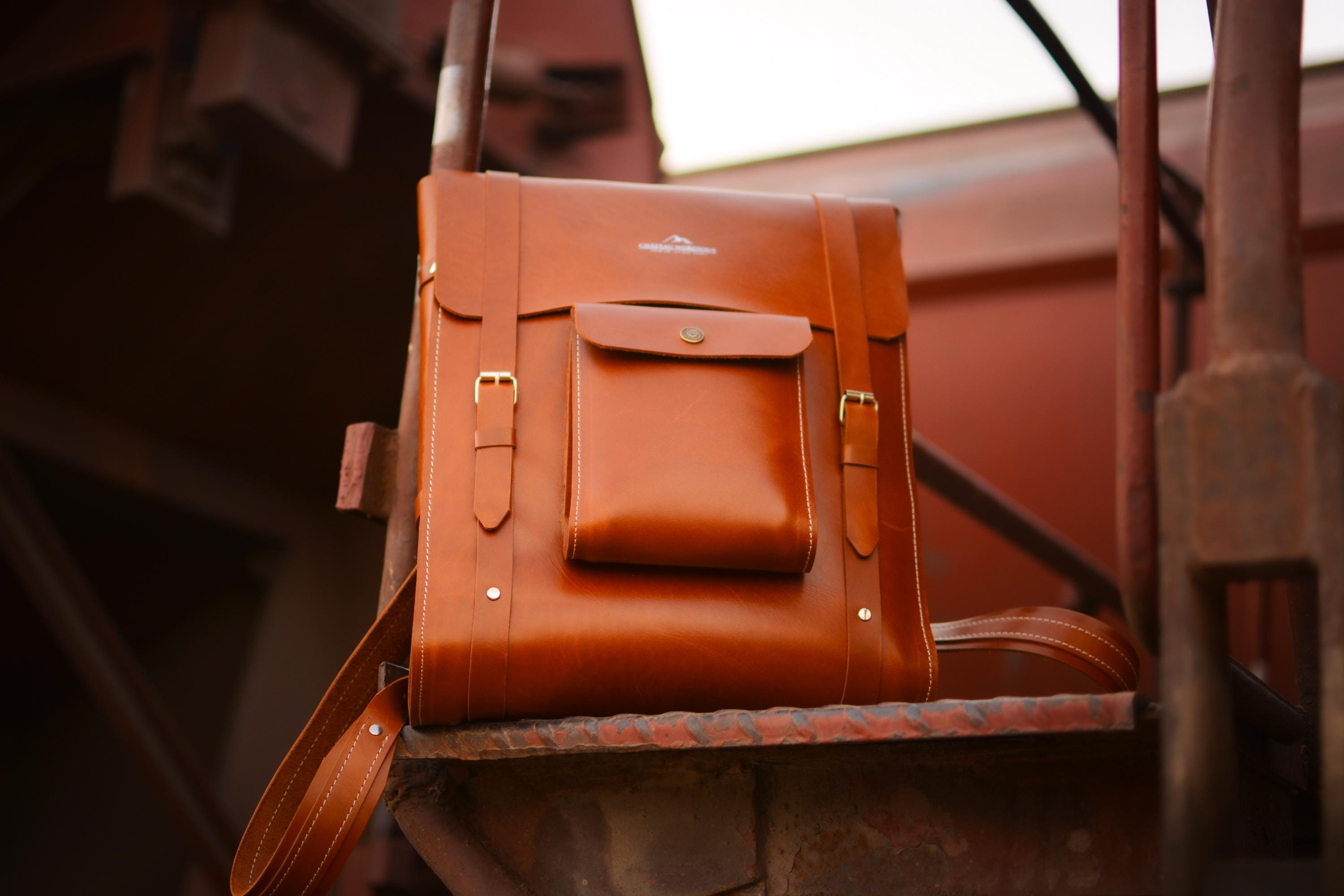 Japanese Style Leather Backpack, Structured and Tough - Etsy