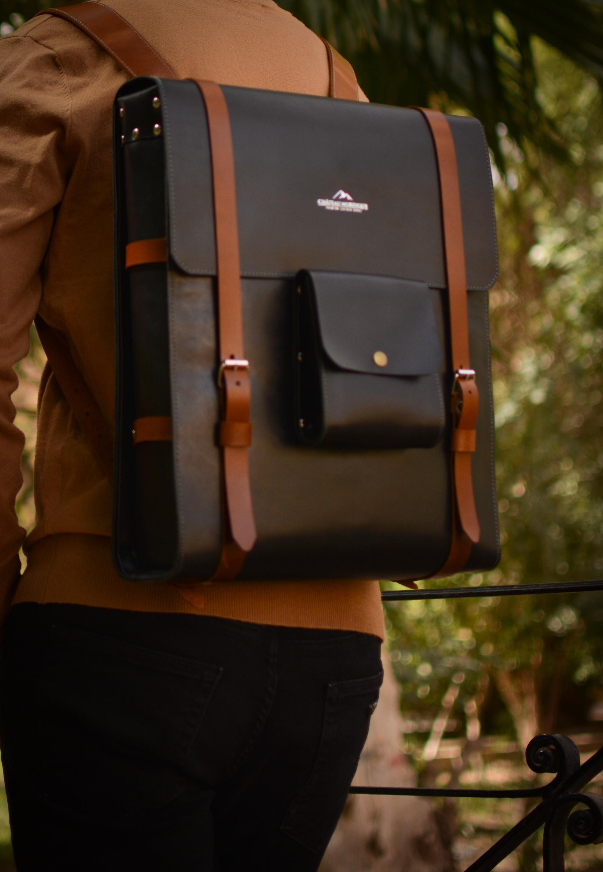 Japanese Style Leather Backpack, Structured and Tough - Etsy