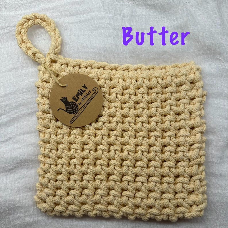 Handmade Crochet Trivet - 100% Recycled Cotton - Etsy