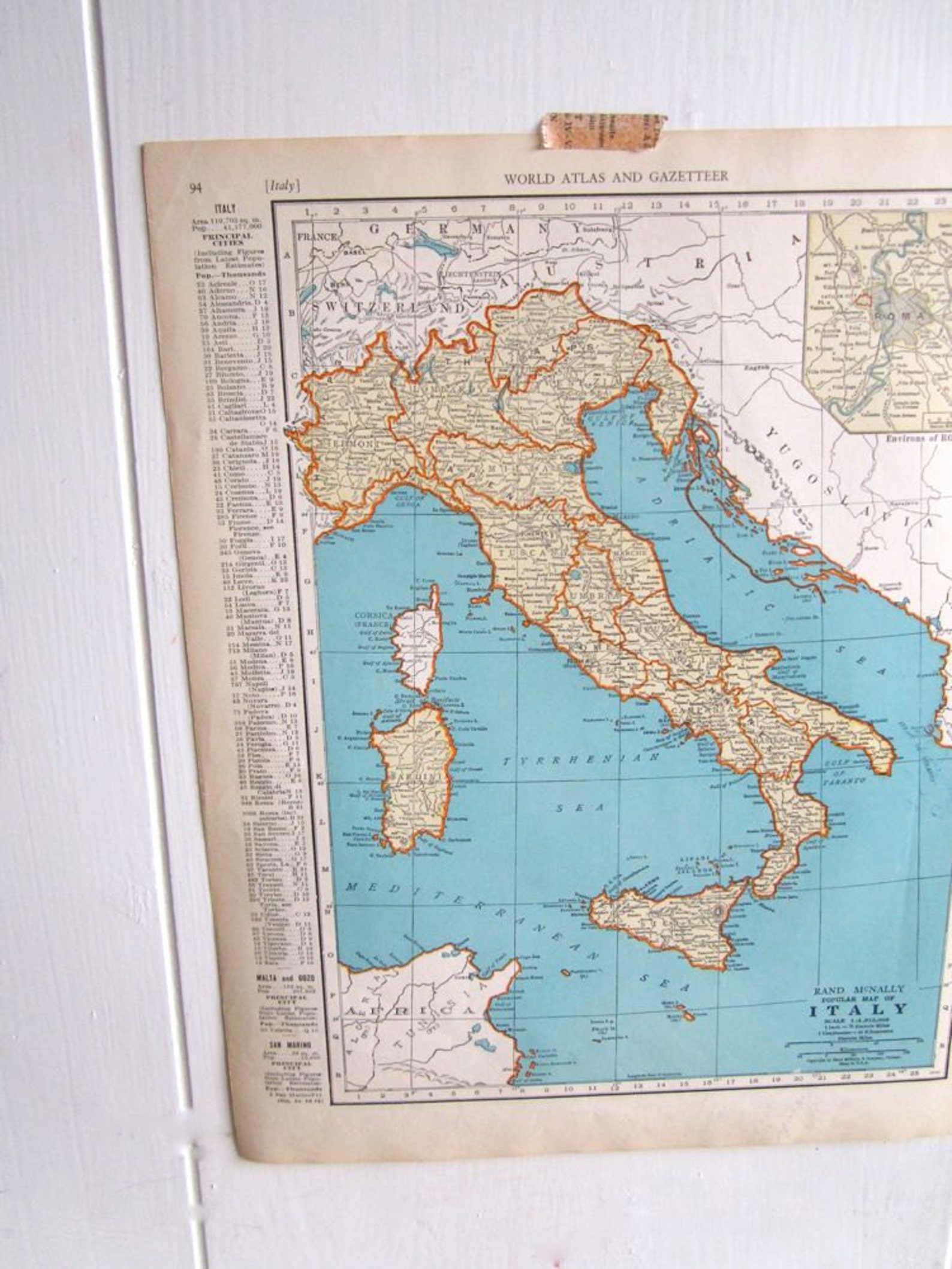 1930s map of italy