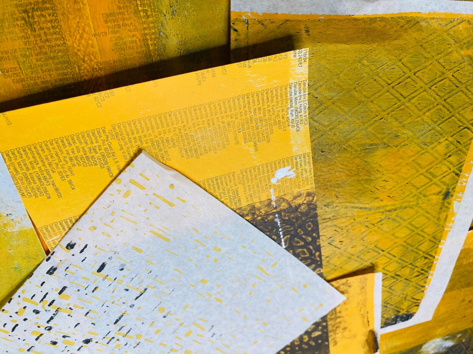 Black and Orange Collage Paper, Hand Painted Paper, Junk Journaling ...