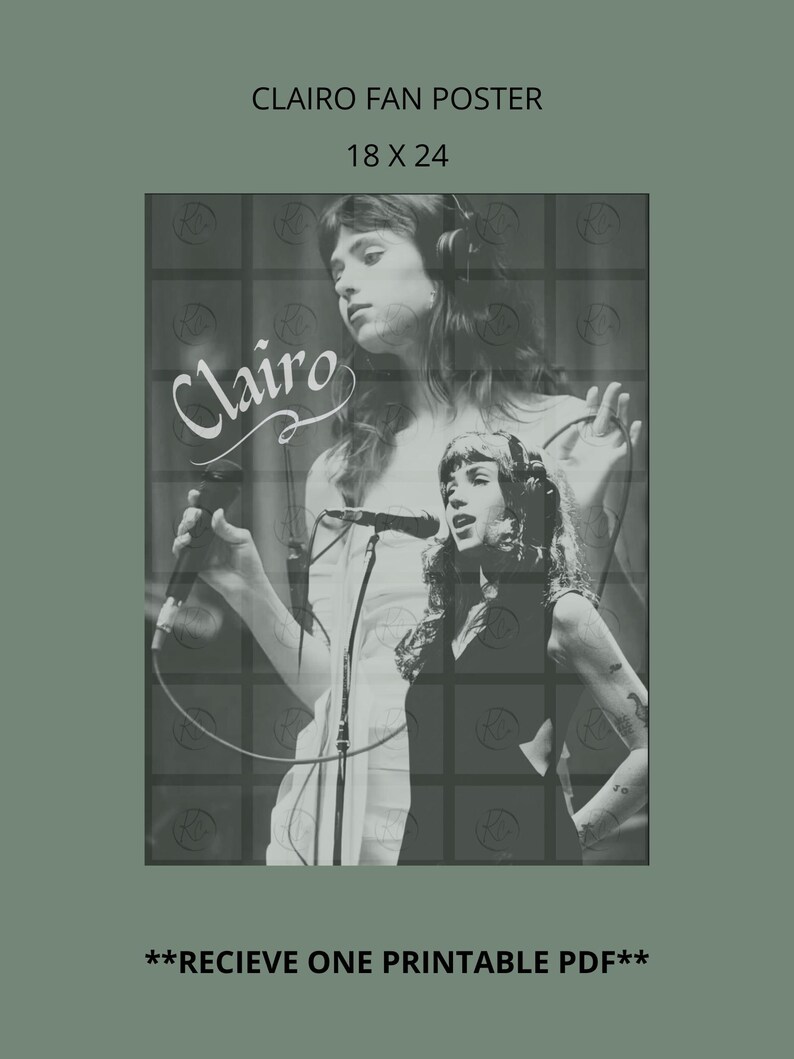 Clairo Inspired Poster - Digital Download, Charm, Bags, Dorm, Bedroom ...