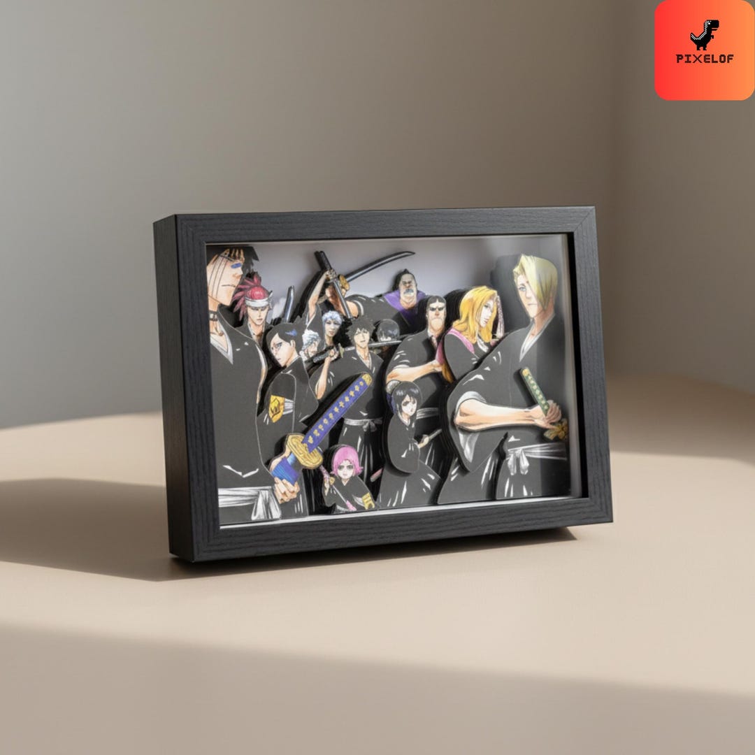 Bleach 3D Anime Art Frame – Ichigo & Isshin Kurosaki Handmade ...