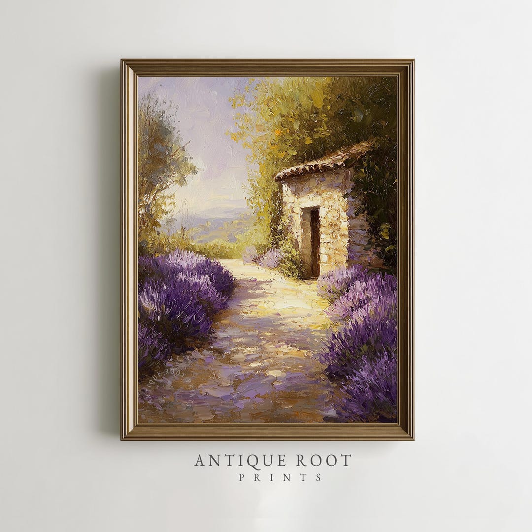 Provence Stone Cottage Doorway Print, Rustic Cottagecore Pastoral Art ...