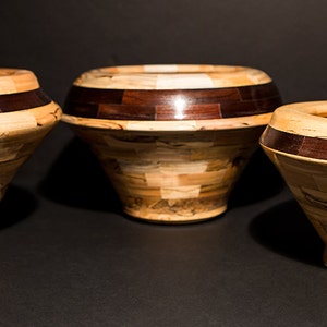 Unique Handturned Spalted Maple Decorative Bowls Segmented Bowls Wooden ...