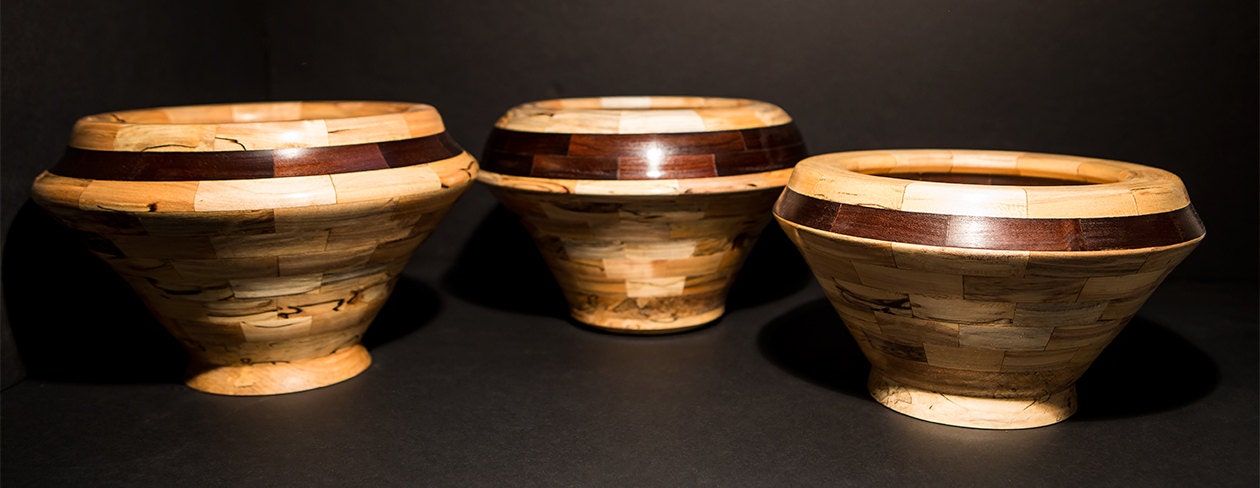 Unique Handturned Spalted Maple Decorative Bowls Segmented | Etsy