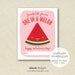 INSTANT DOWNLOAD Printable Watermelon Valentine Printable Valentine ...