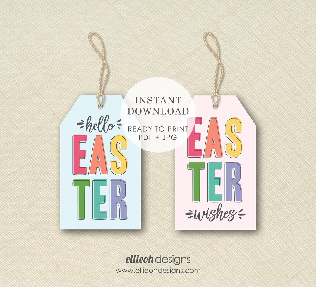 Printable Easter Tag. INSTANT DOWNLOAD. Printable Tag. Easter Basket ...
