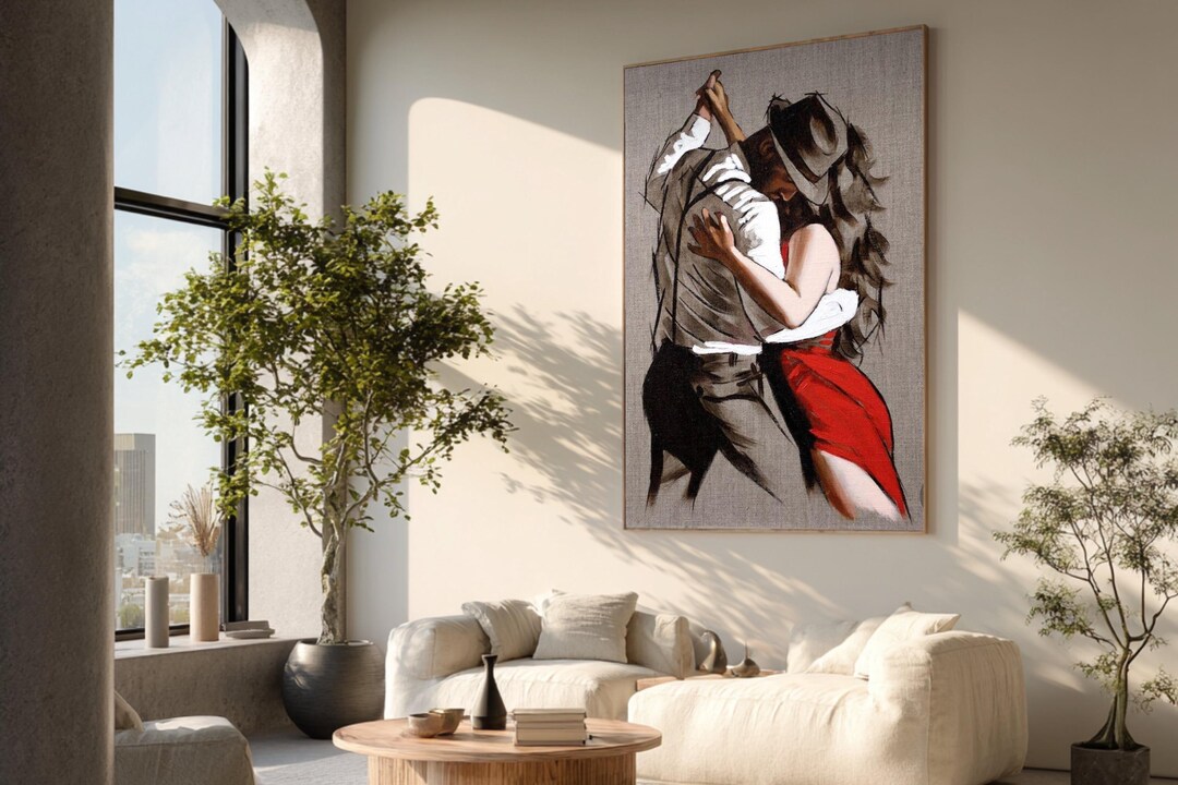 Tango Dance Couple Canvas Print, Romantic Home Decor - Etsy