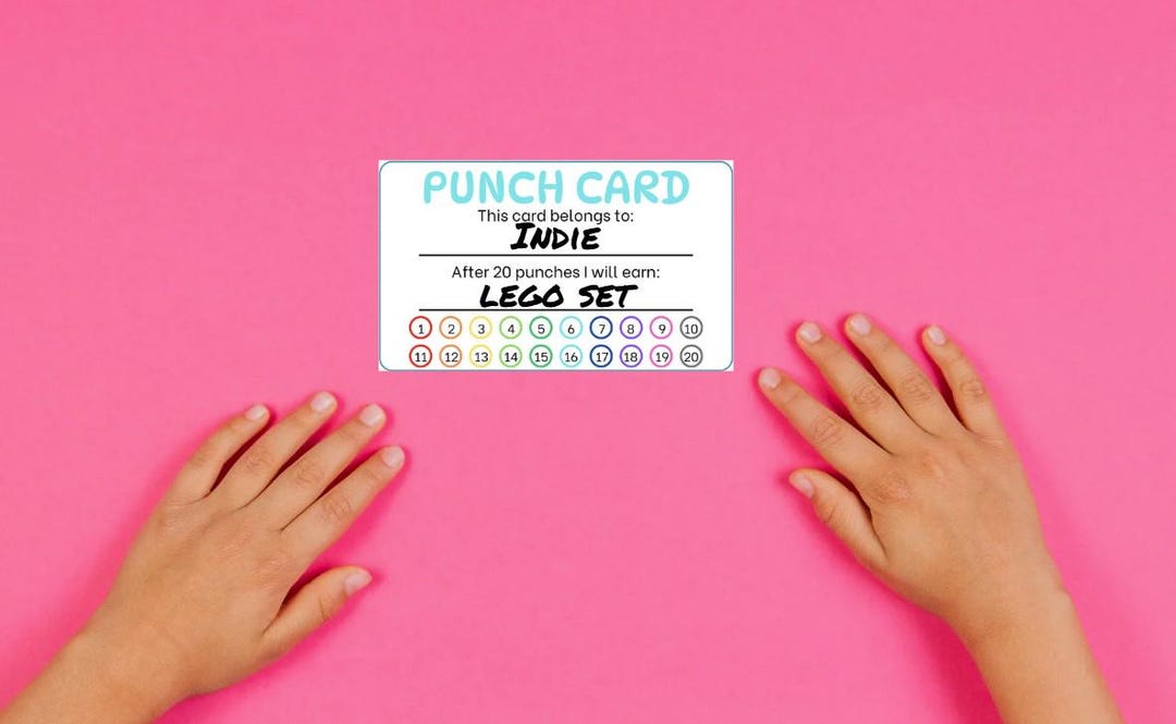Behavior Punch Card for Kids, Digital Download - Etsy