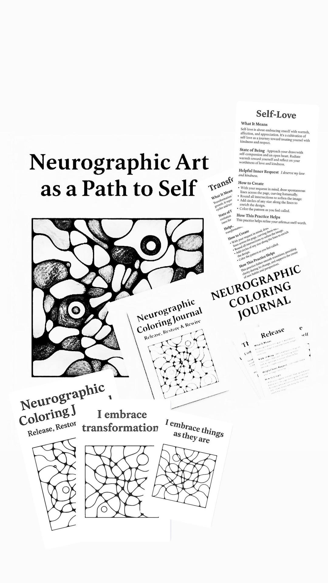 Neurographic Art Journal – Printable Coloring Workbook for Emotional ...
