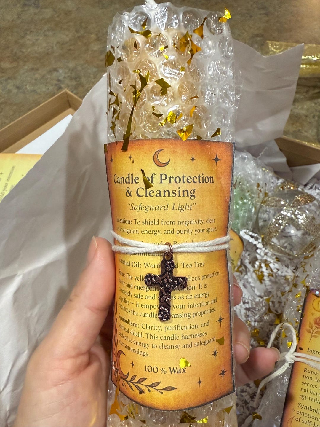 Candle of Protection & Cleansing – “safeguard Light” | Intention Candle ...