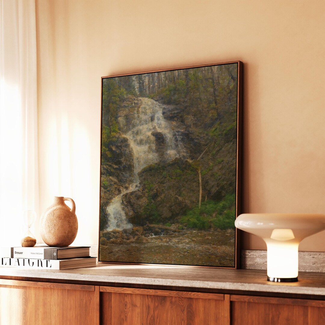 Morrell Falls – Impressionist Waterfall Landscape | Canvas or Fine Art ...
