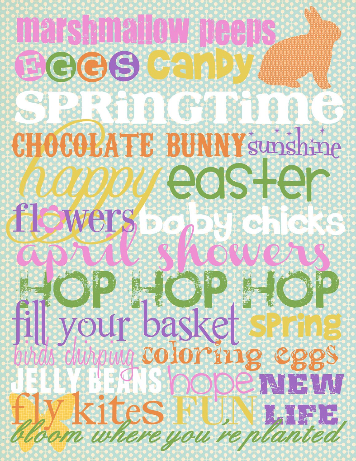 Easter Subway Art - Etsy