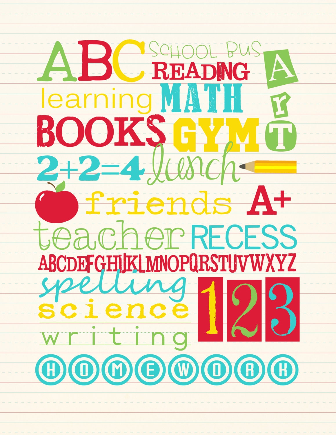 Back to School Subway Art - Etsy