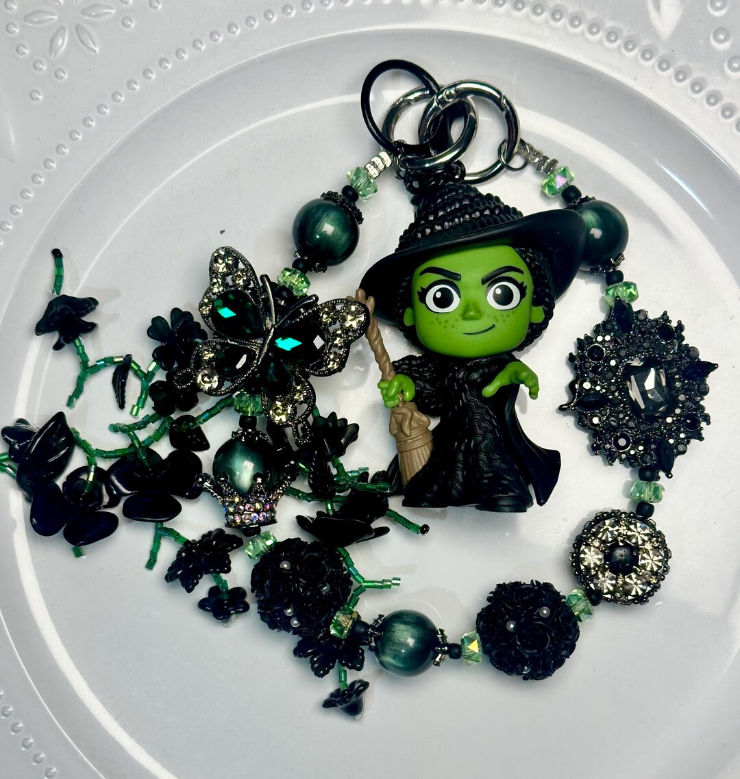 Black Green DIY Wicked Inspired Keychain- Pursechain- Backpack -chain ...