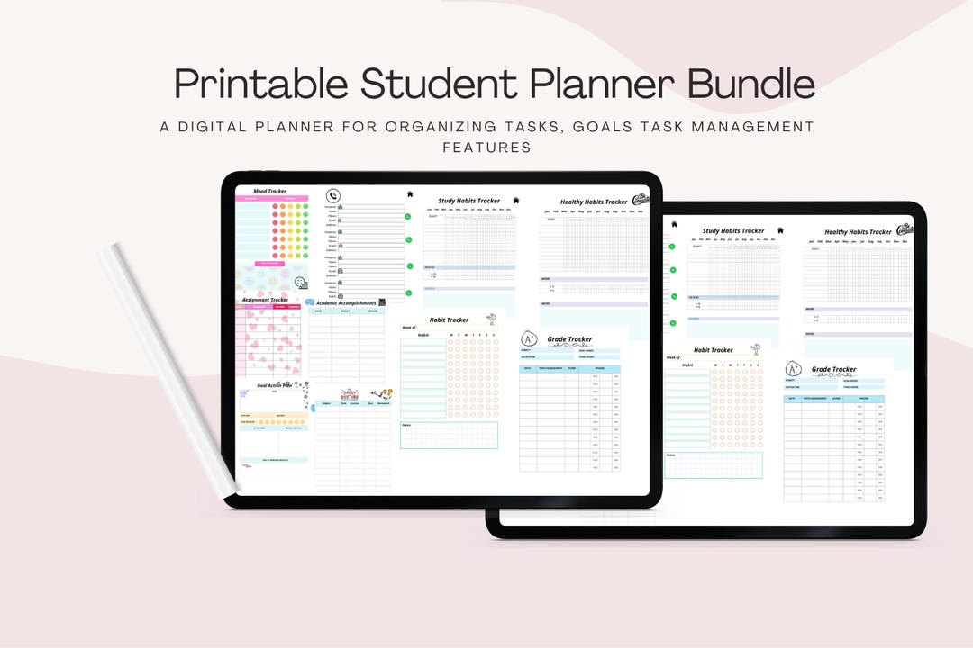 Printable Student Planner Bundle - Etsy