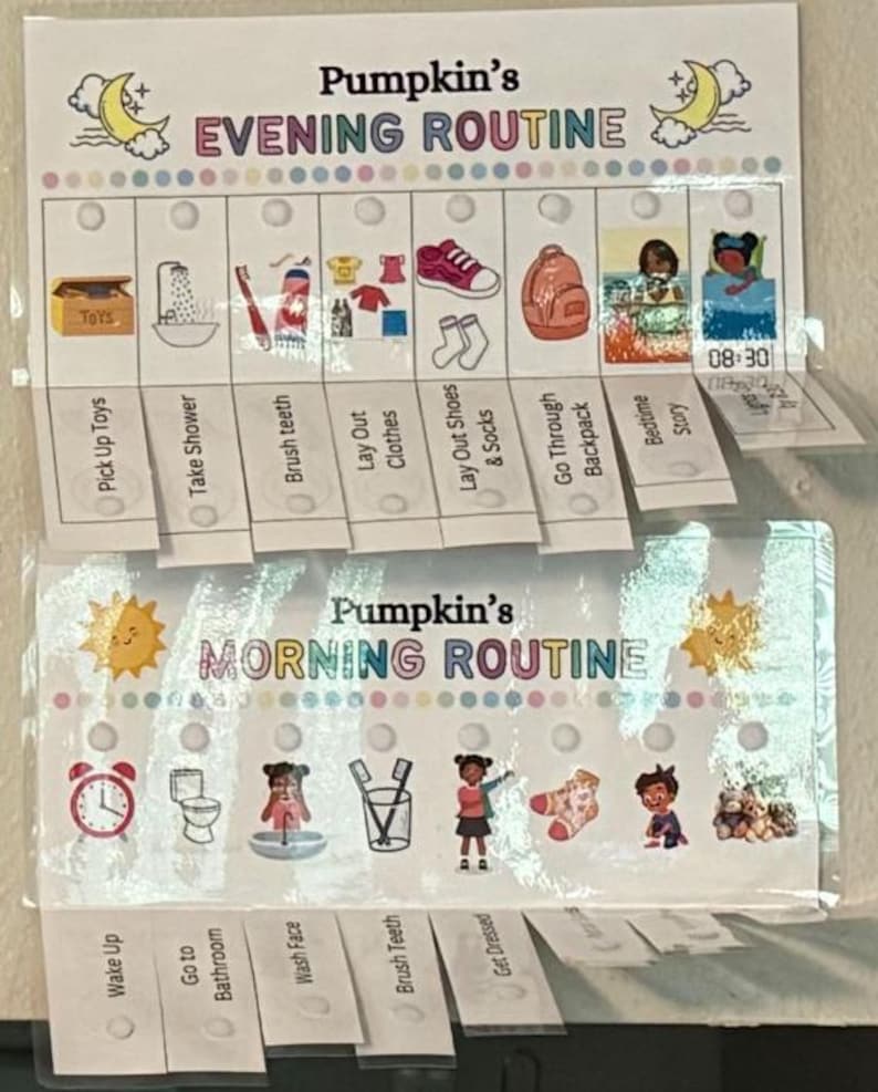 Printable Kids Routine Chart | Editable Daily Planner (digital Download ...