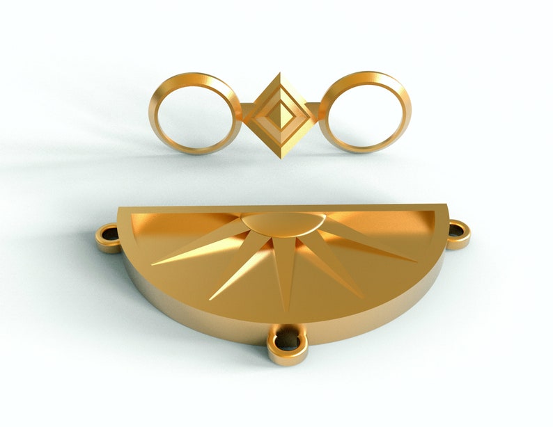 Qifrey Glasses & Medallion (WHA) - 3D Model for 3D Printing (digital ...