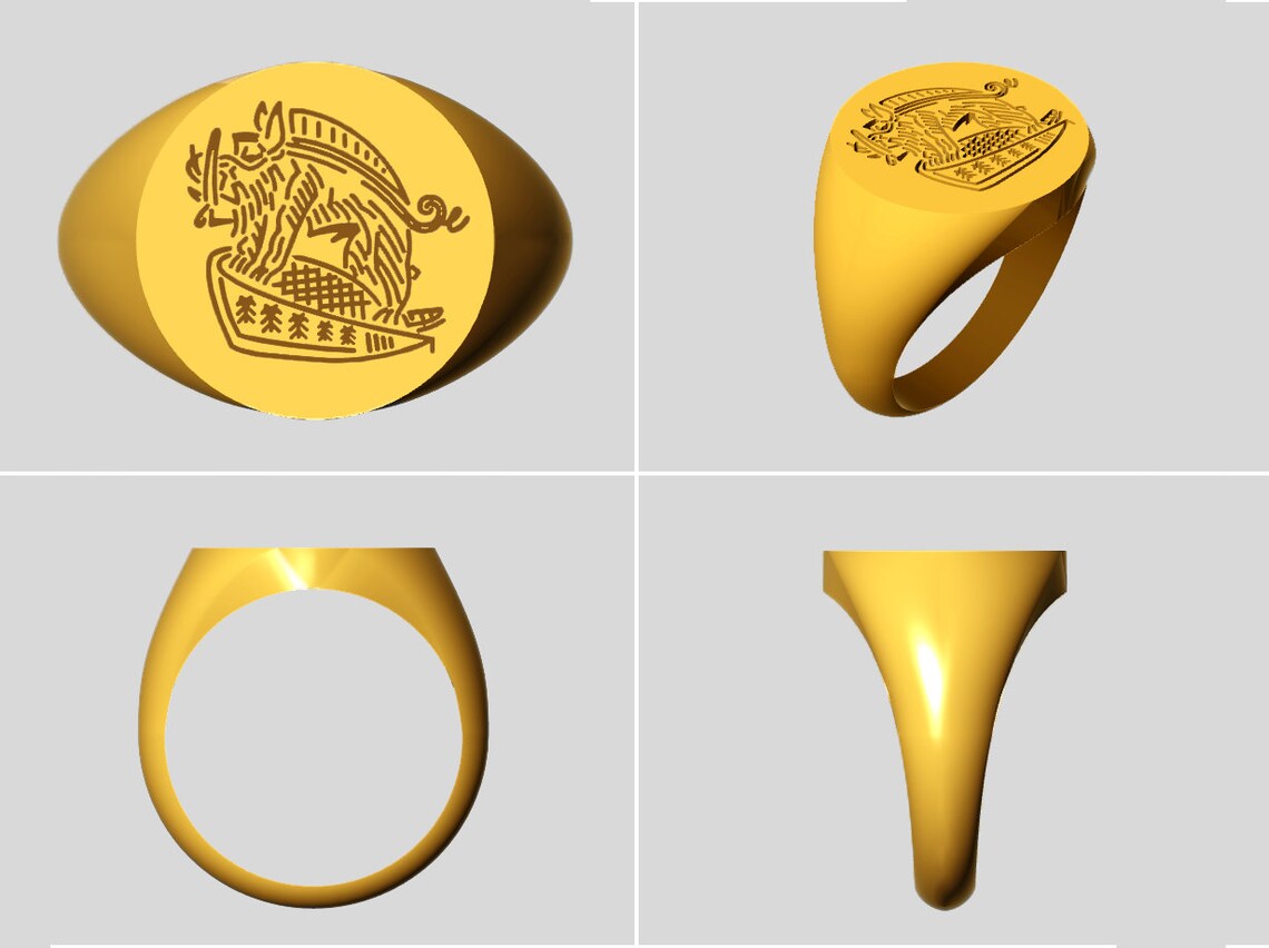 Kingsman Signet Ring 3D Model for 3D Printing digital - Etsy