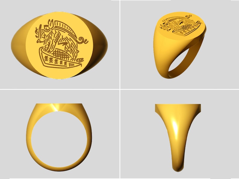 Buy Kingsman Signet Ring 3D Model for 3D Printing digital Online in ...