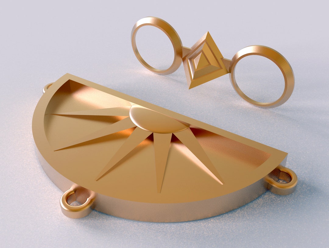 Qifrey Glasses & Medallion (WHA) - 3D Model for 3D Printing (digital ...