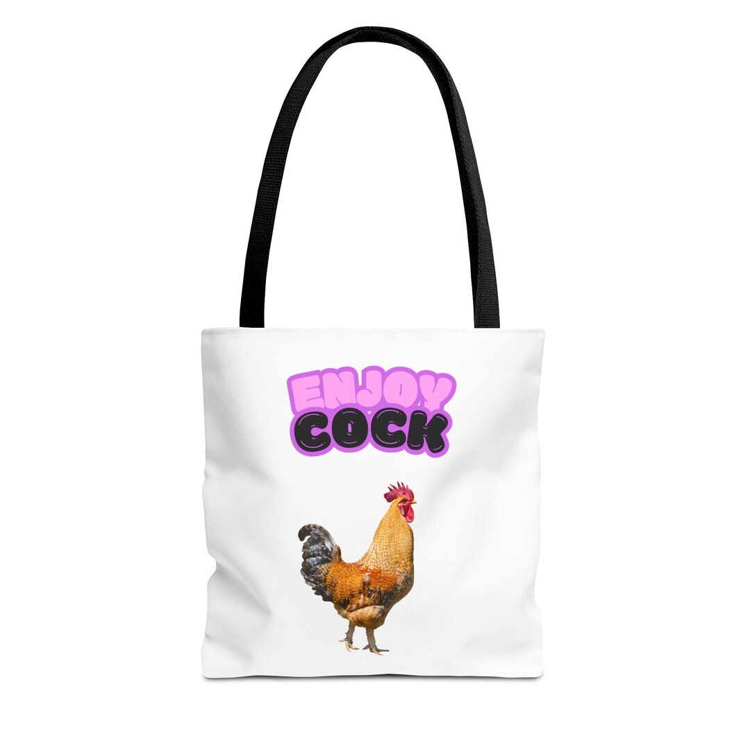 Humorous Chicken Tote Bag, Fun Grocery Bag, Gift for Farmers, Unique ...