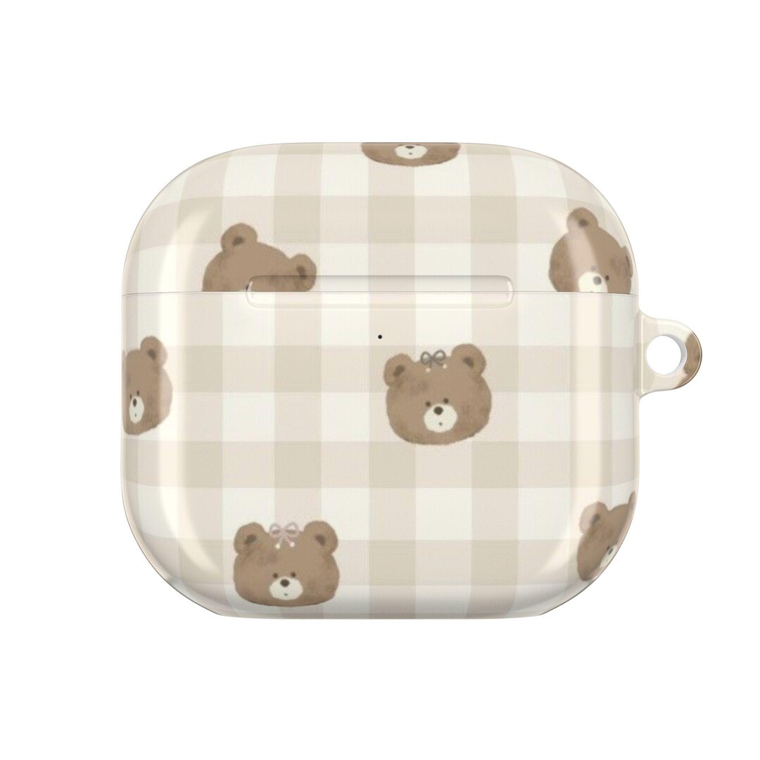 Cute Bear AirPod Case, Cozy Tech Accessory, Earbud Protector, Gift for ...