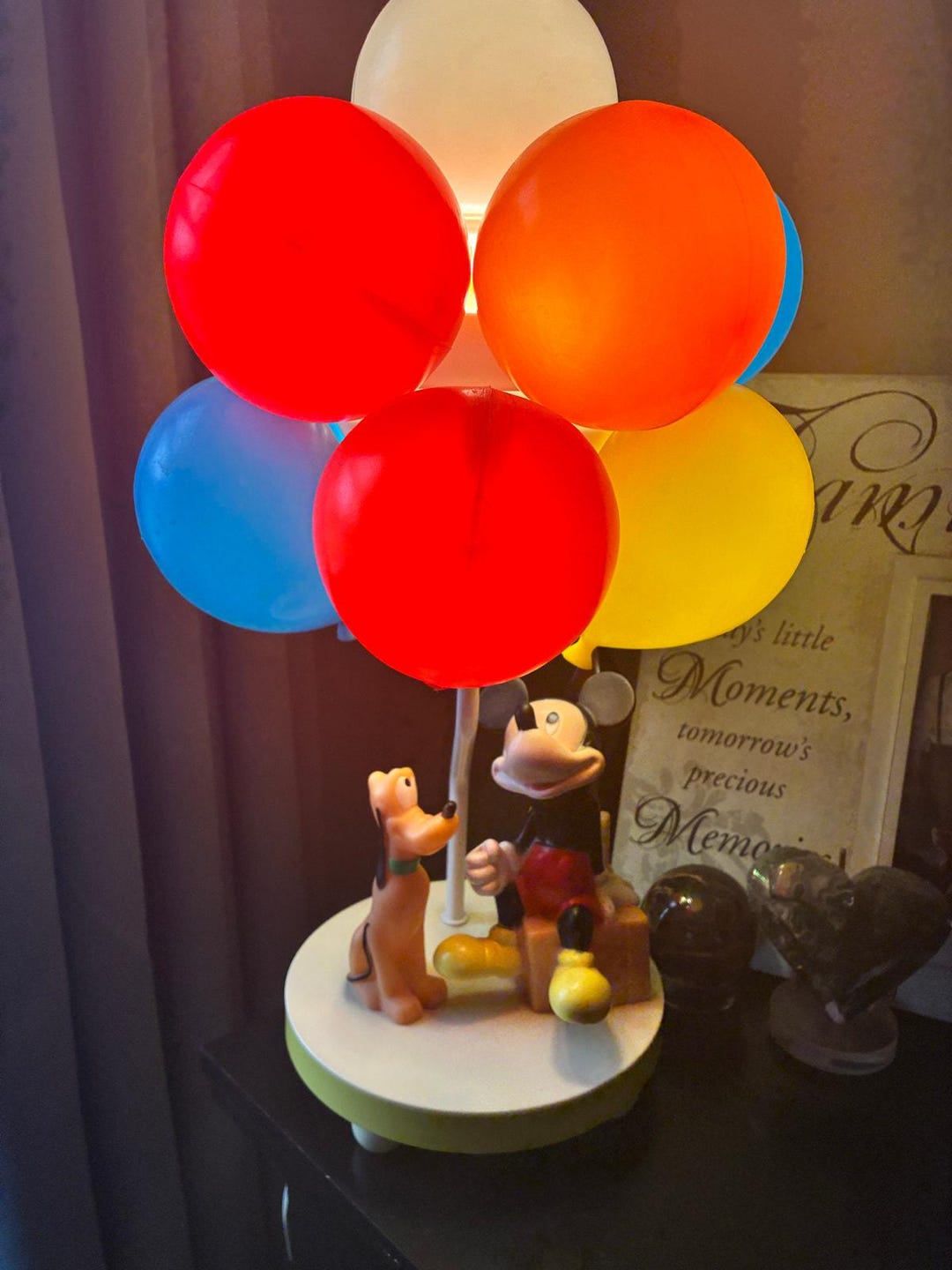 Vintage Disney Mickey Mouse & Pluto Balloon Lamp – Working – Complete ...