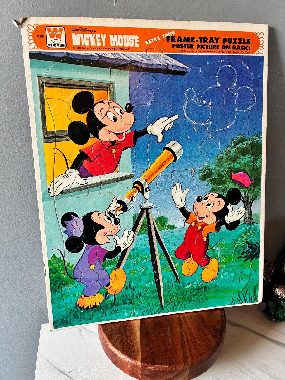Vintage 1973 Whitman Mickey Mouse Frame-tray Puzzle – Extra Thick ...