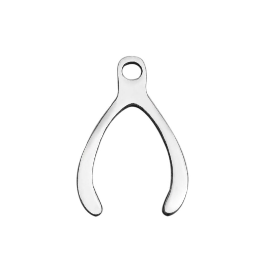 1 Stainless Steel Wishbone Charm 14.2x9x1mm for Your Art or - Etsy
