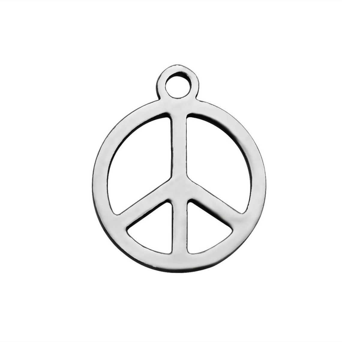 1 Stainless Steel PEACE Charm 14x12x1mm for Your Art or - Etsy