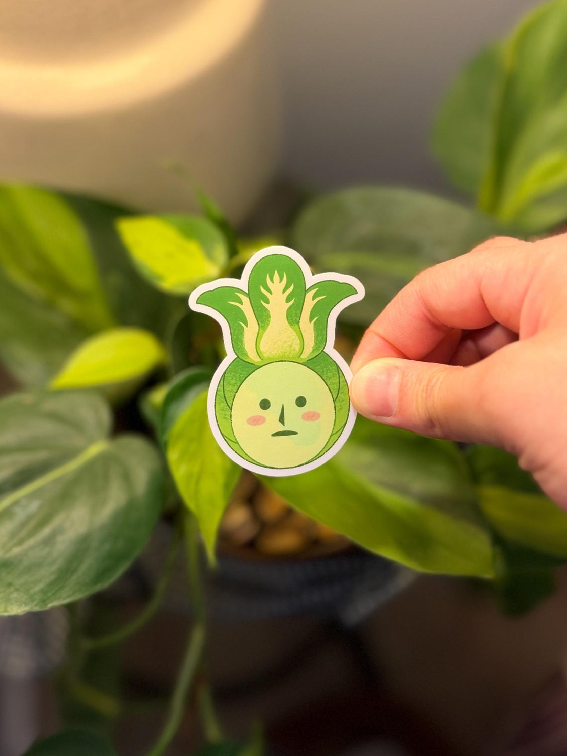 Bok Choy Smiski Sticker | Waterproof Vinyl for Water Bottle, Laptop ...