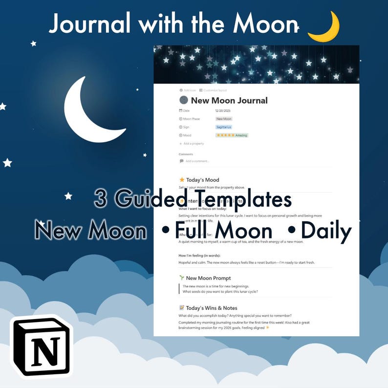 Cosmic Planner 2026 - Astrology Notion Template With Moon Phases and ...