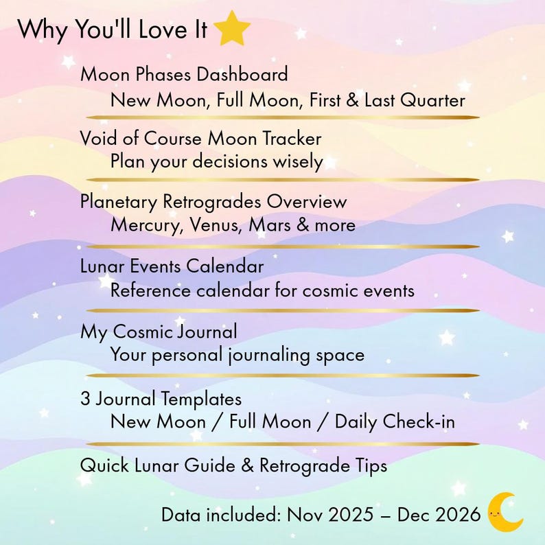 Cosmic Planner 2026 - Astrology Notion Template With Moon Phases and ...