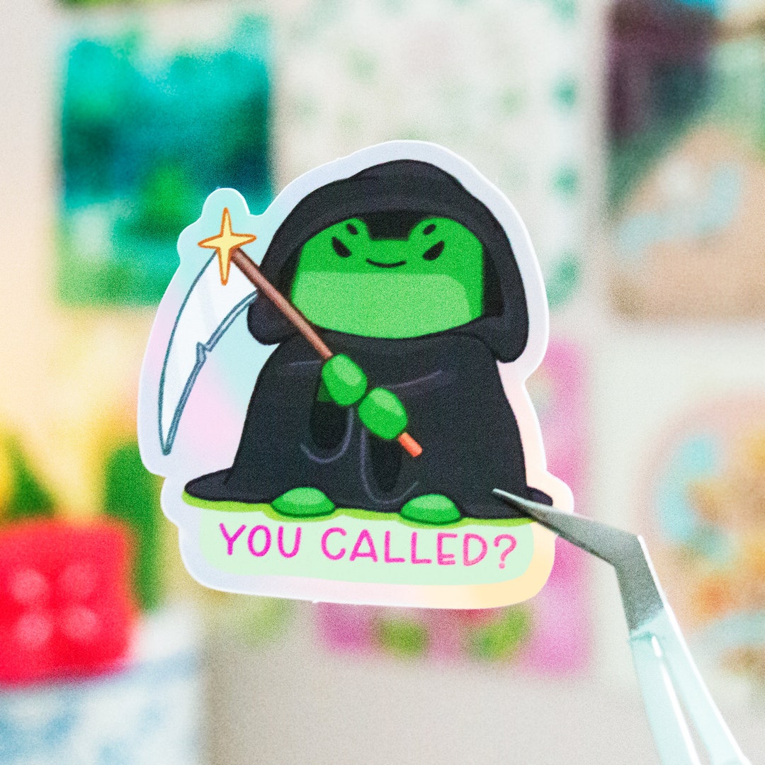 Frog Grim Reaper Sticker /halloween - Etsy