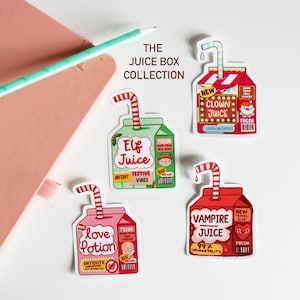 Vampire Juice Box Sticker - Halloween Dracula Blood Vinyl Die Cut ...