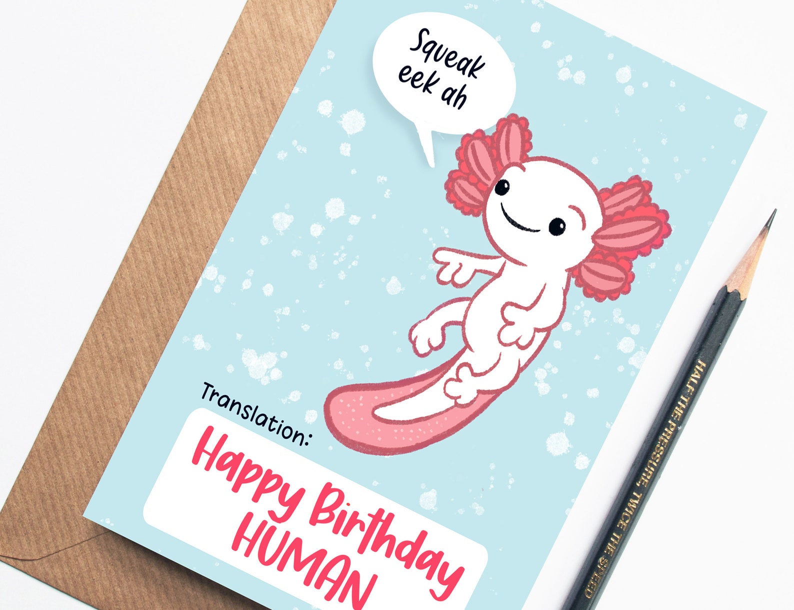 Axolotl Birthday Card Happy Birthday Funny Card | Etsy Singapore