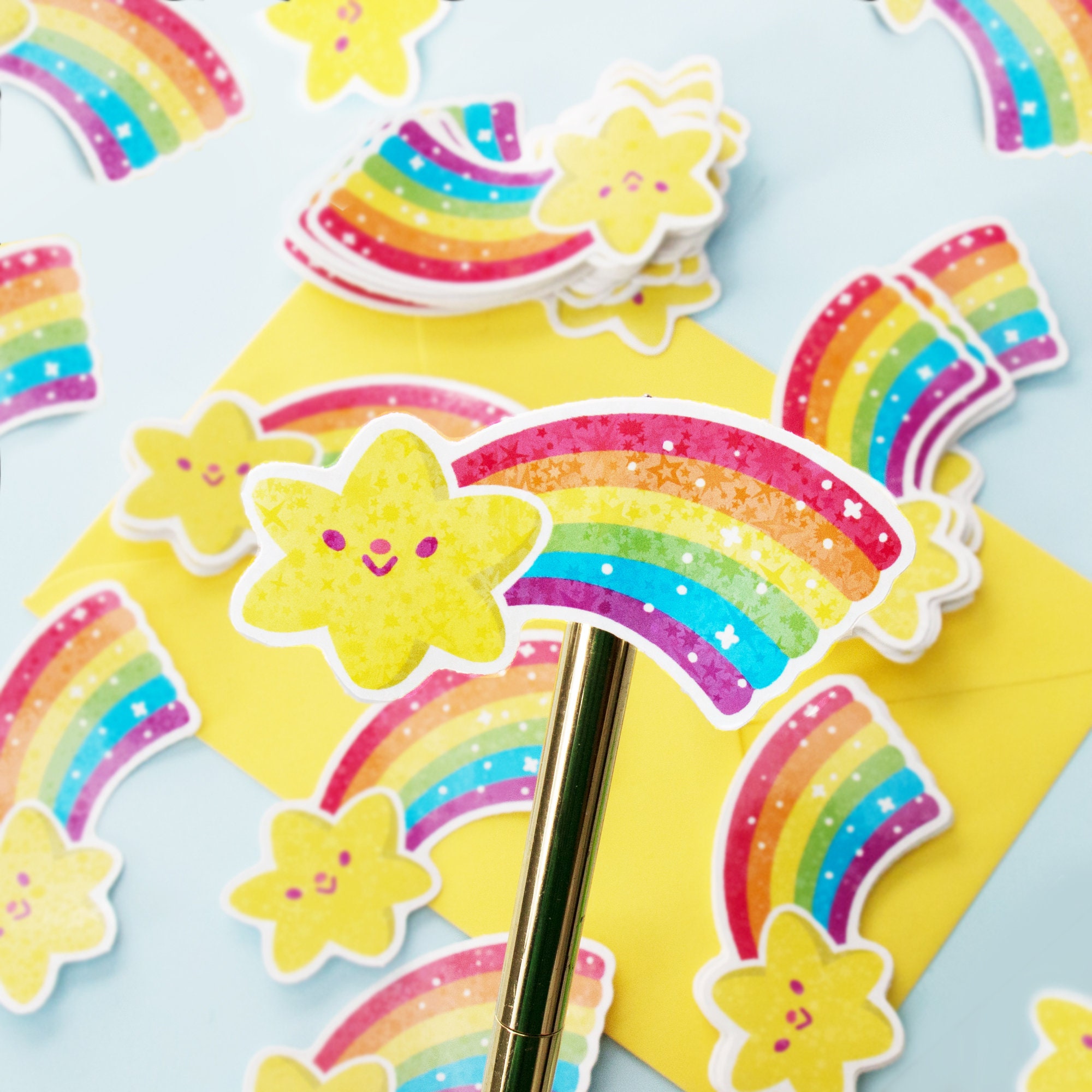 Rainbow Holographic Sticker Gift for Pride LGBTQ GLOSSY - Etsy UK