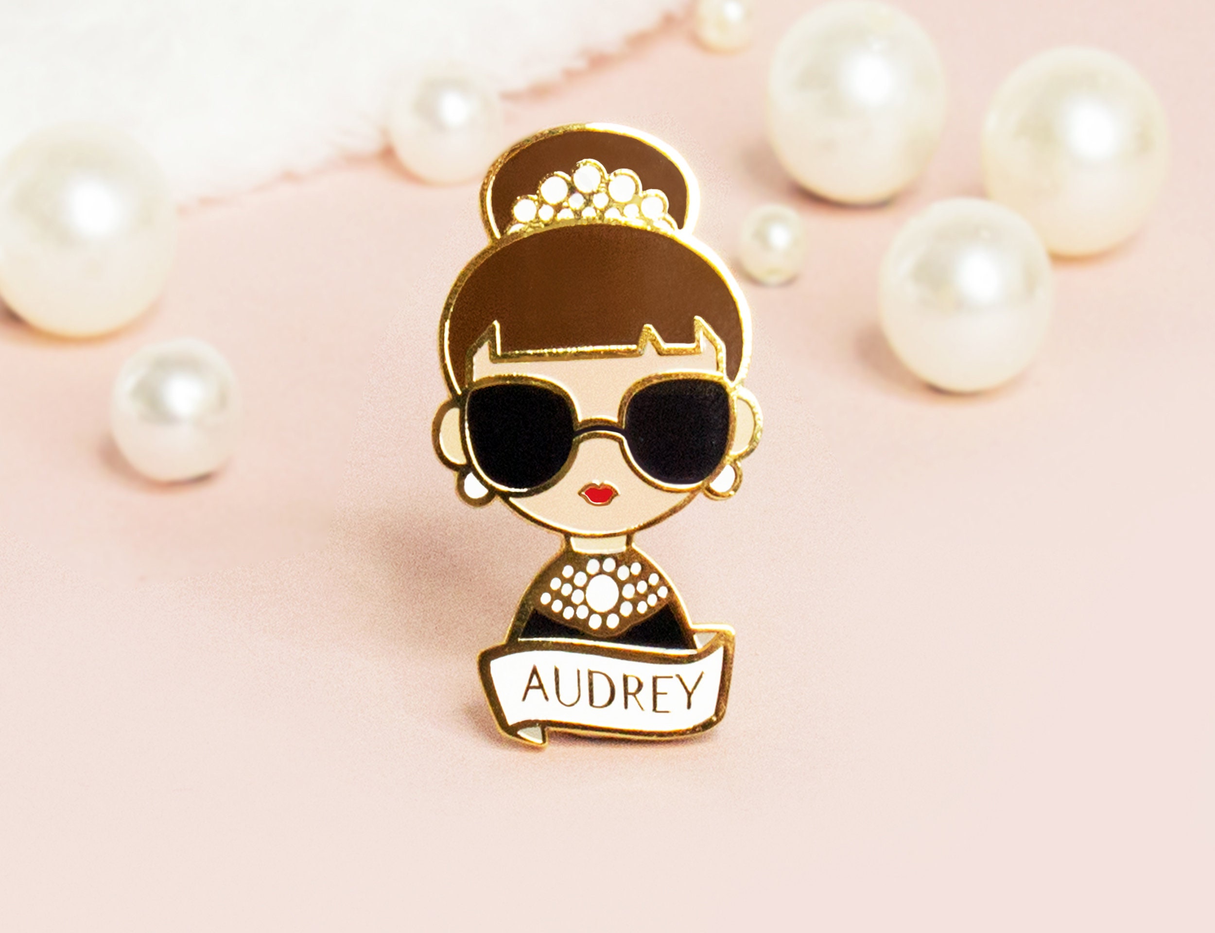 Audrey Hepburn Enamel Pin Brooch Bestseller - Etsy UK