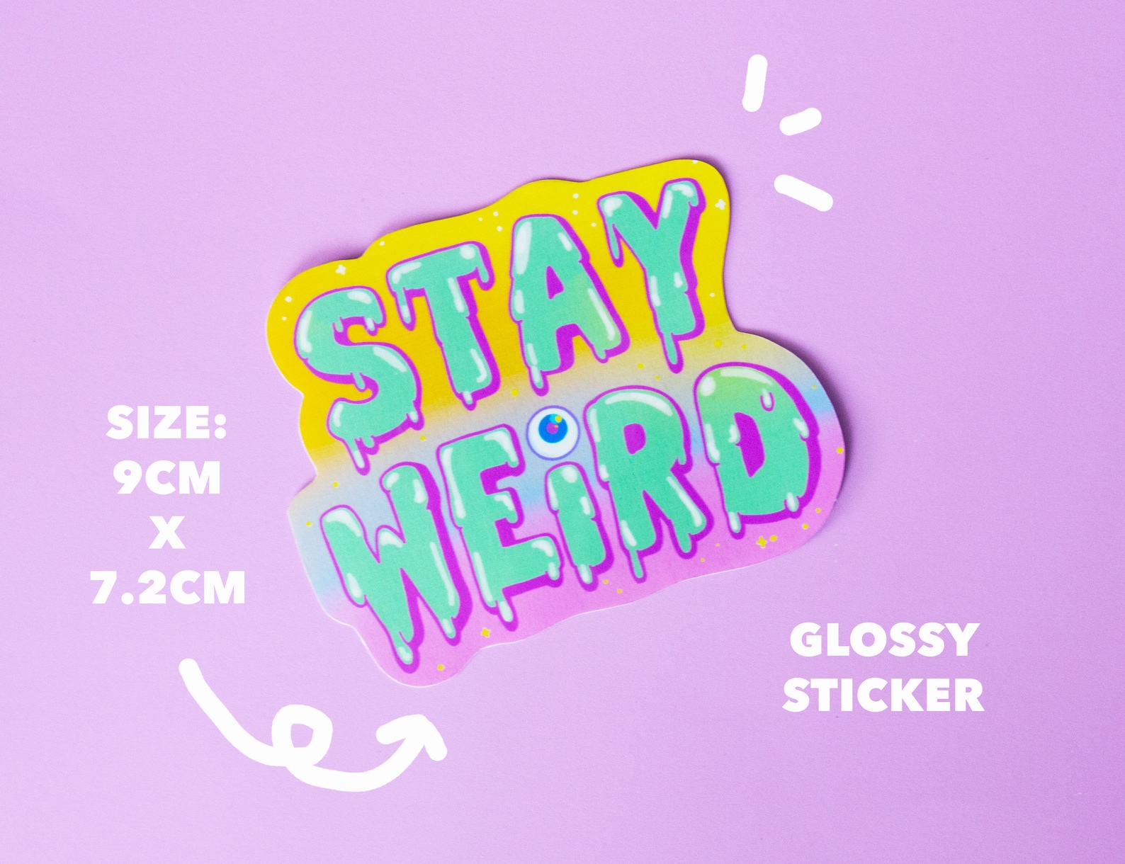 Stay Weird Sticker Halloween Spooky Sticker Pastel Rainbow Goth Gift - Etsy