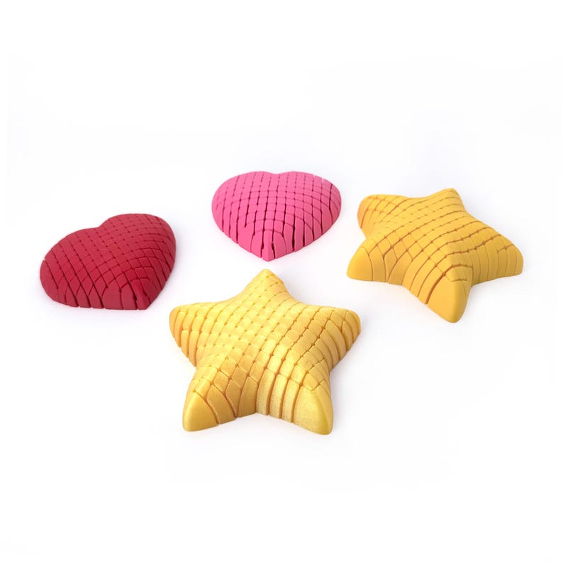 Flexi Fidget Toys, 3D Printed Floppy Articulating Sensory Desk Toy ...