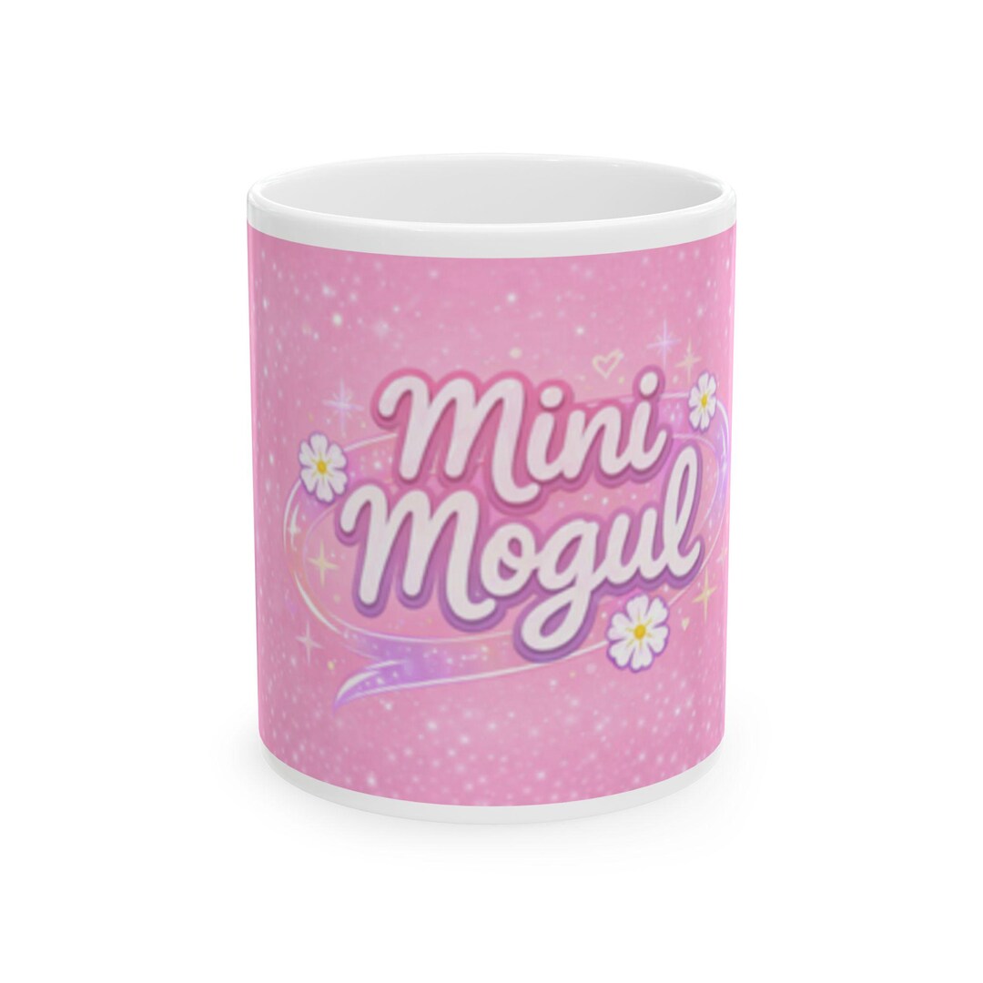 Mini Mogul Mug | Pink Sparkle Daisy Ceramic Coffee Cup - Etsy