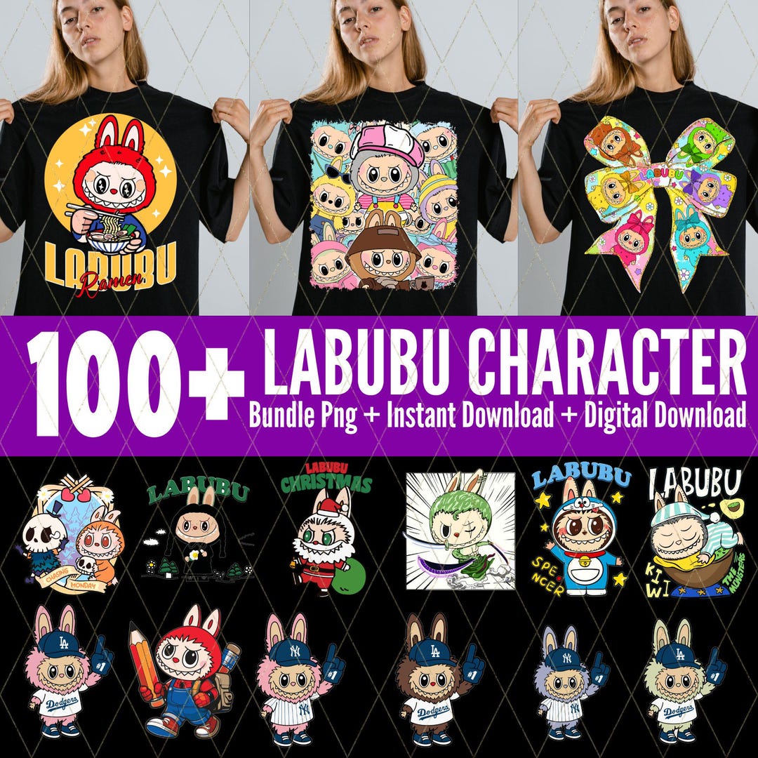 100 Labu-bu Clipart Mega Bundle, La-bubu Png Bundle, Monster Clipart ...