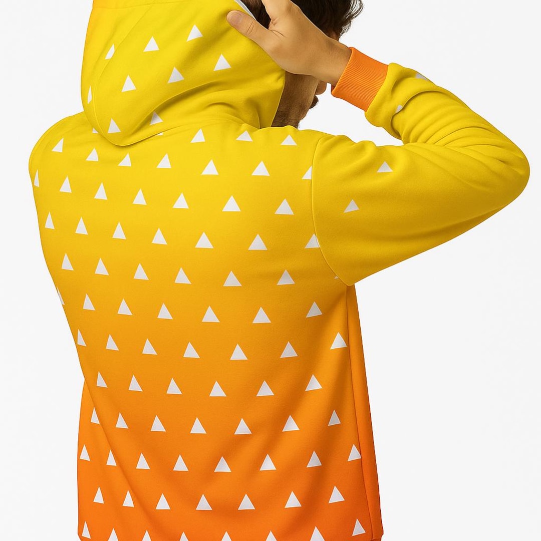 Demon Slayer Zenitsu Agatsuma Hoodie – Zip-up Jacket | Lightning ...