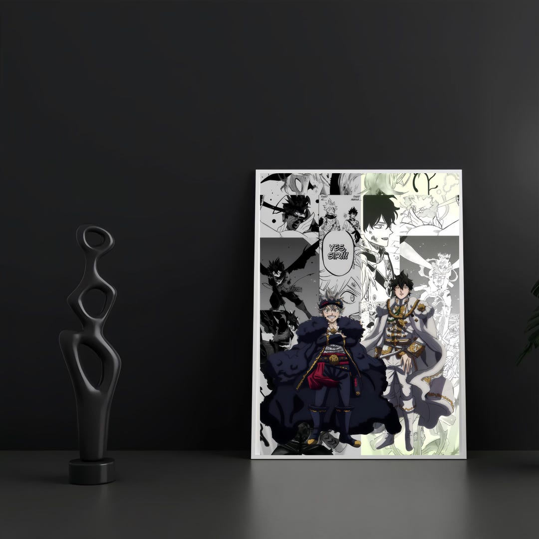 Manga Poster - Asta & Yuno - Curated Manga Panels - Digital Download - Etsy