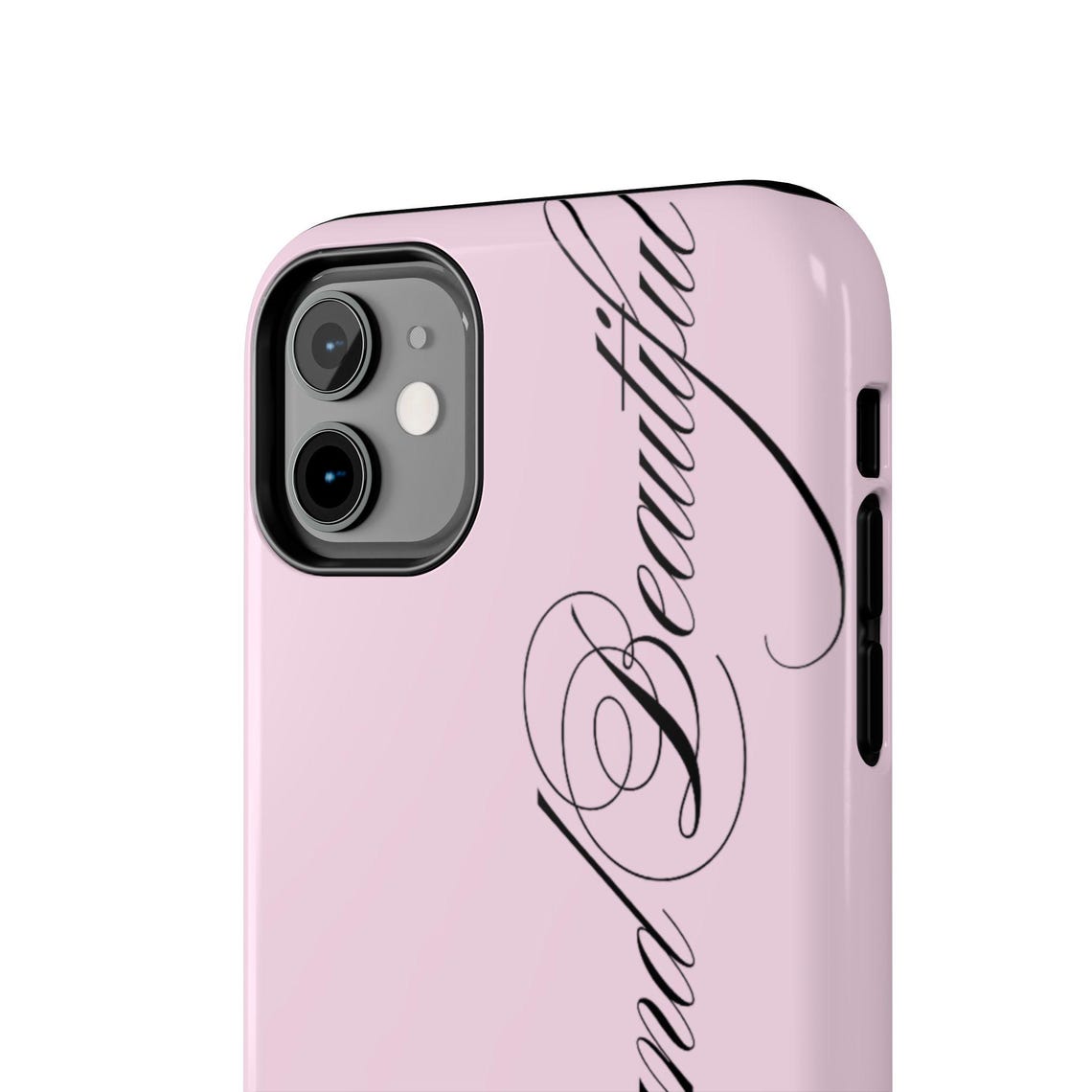 Cursive Young and Beautiful Pink Phone Case | iPhone 17, 16, 15, 14, 13 ...