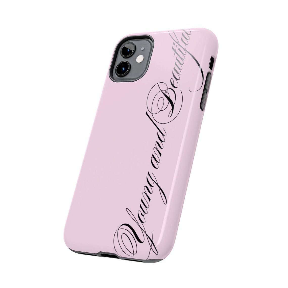 Cursive Young and Beautiful Pink Phone Case | iPhone 17, 16, 15, 14, 13 ...